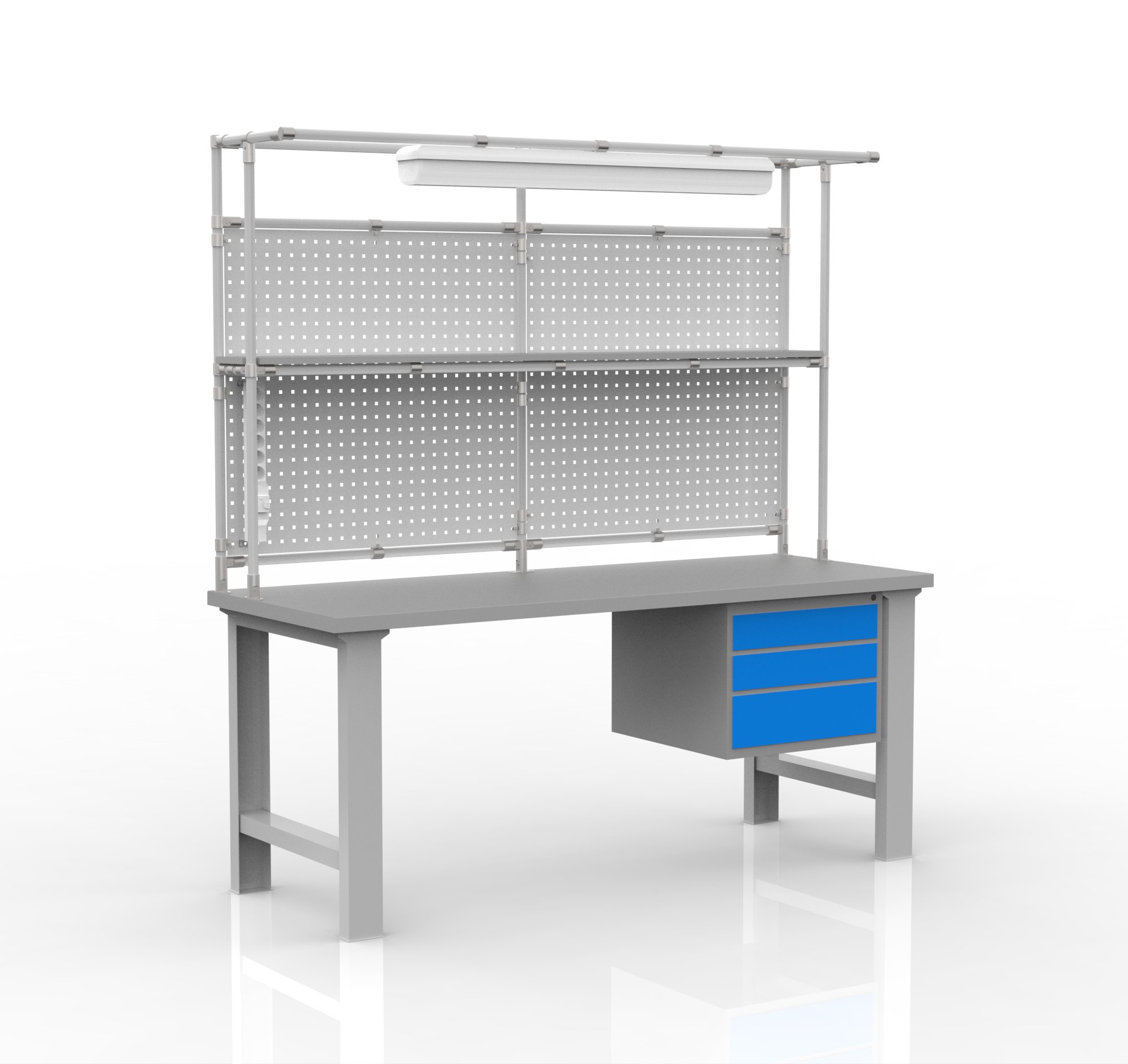 Height-adjustable workshop table with extension 24081903 | Enprag